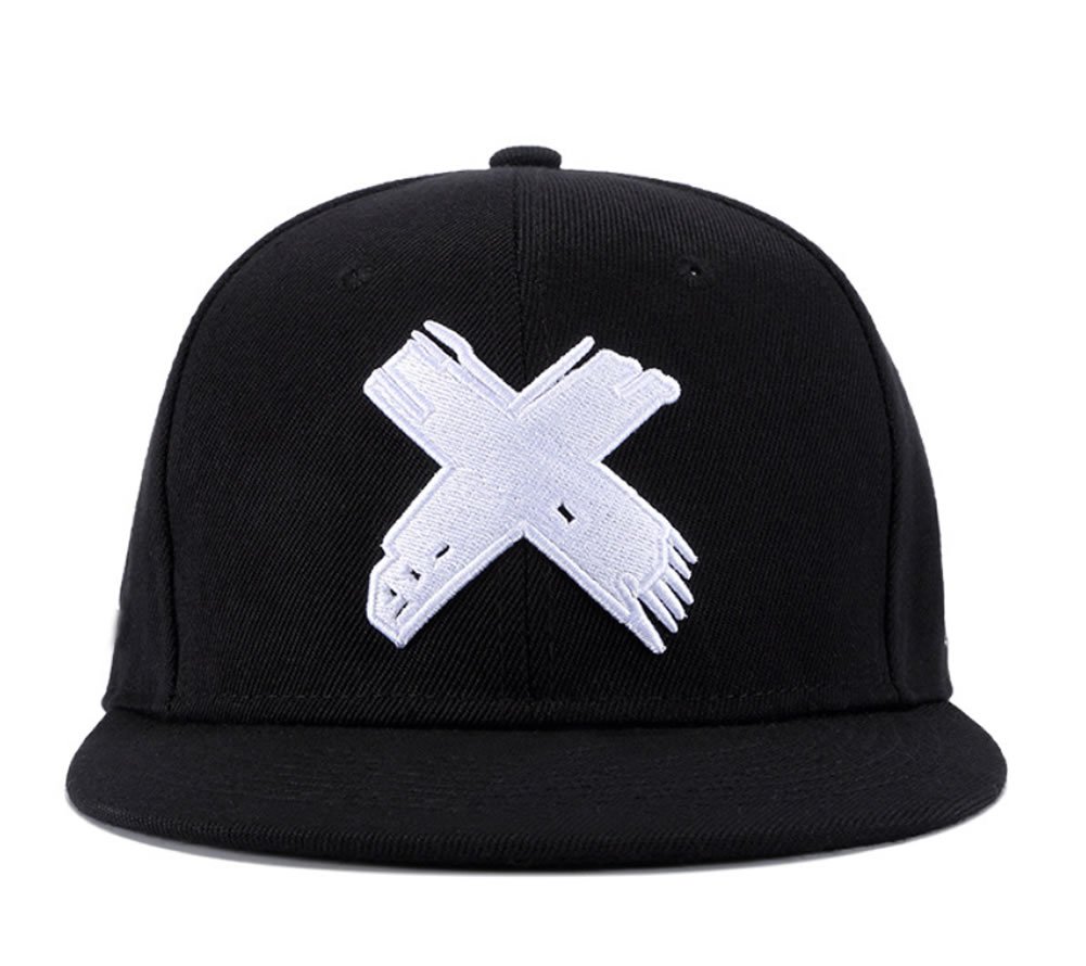CLOTIME Snapback Hat for Men Women -Hip-hop Adjustable Baseball Cap Flat Bill Visor Trucker Cap Unisex (Black White X)