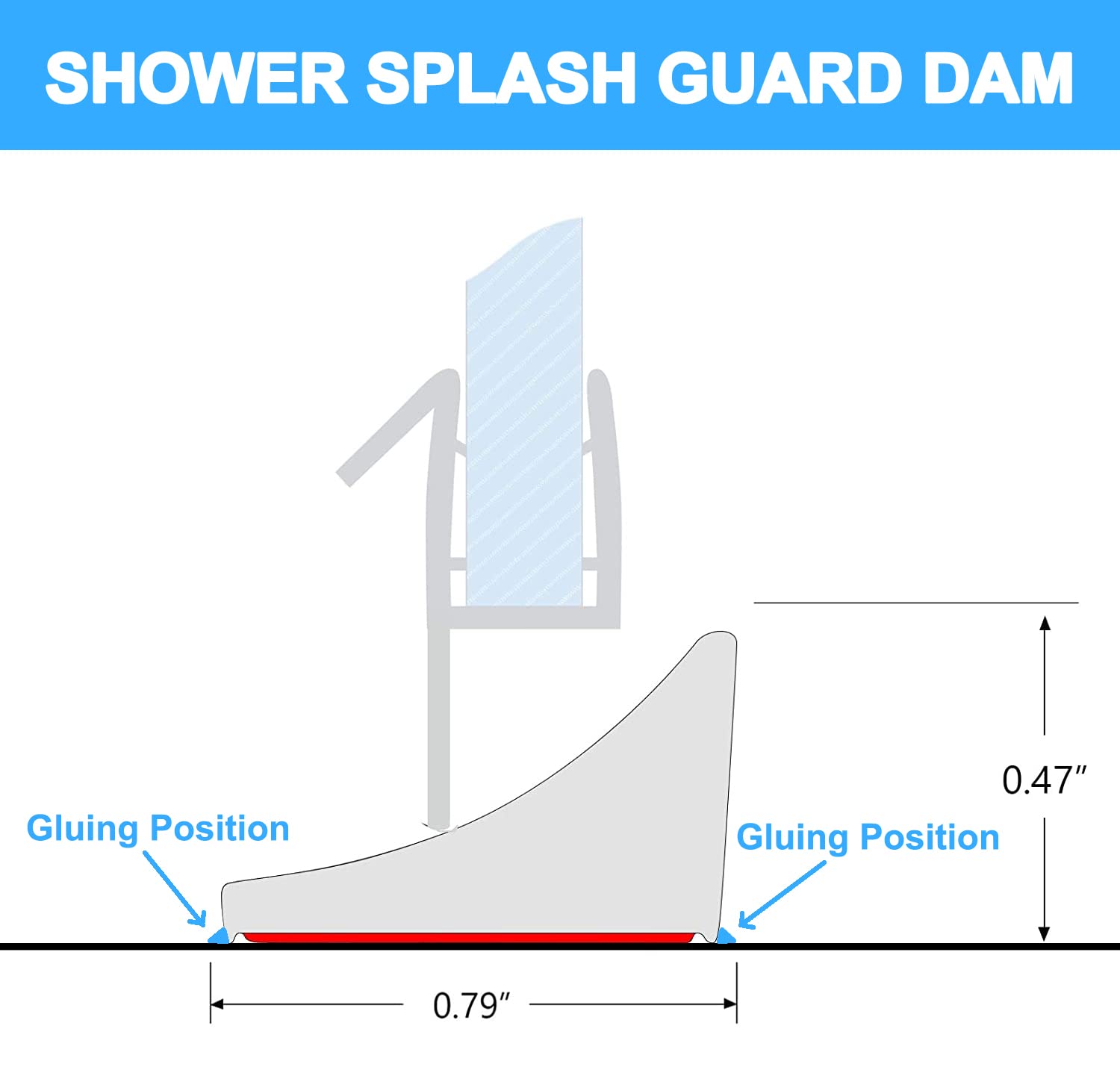 Duzzy 39 Inch Water Barrier for Sink, Silicone Water-Blocking Self-Adhesive Splash Guard, Suitable for The Gap Between the Shower Kitchen Countertop Sink and Cooktop