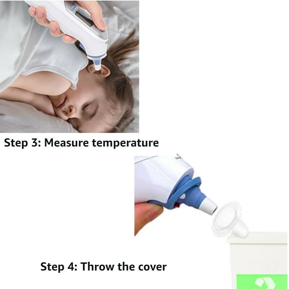 Ear Thermometer Cover, 200 Counts Disposable Thermometers Probe Covers Refill Caps Refill Caps for All B r aun Thermometer Models Digital Thermometers Sleeve