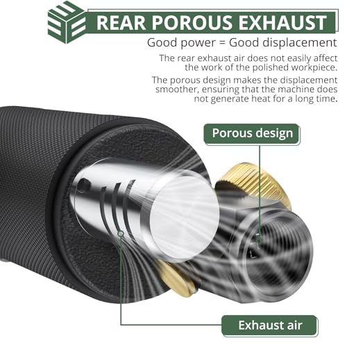EYPINS Air Angle Grinder,Air Right Angle Die Grinder 1/4" 90 Degree Heavy Duty 20000 RPM Pneumatic Sander Polisher Tool for Contour Grinding, Polishing, Milling