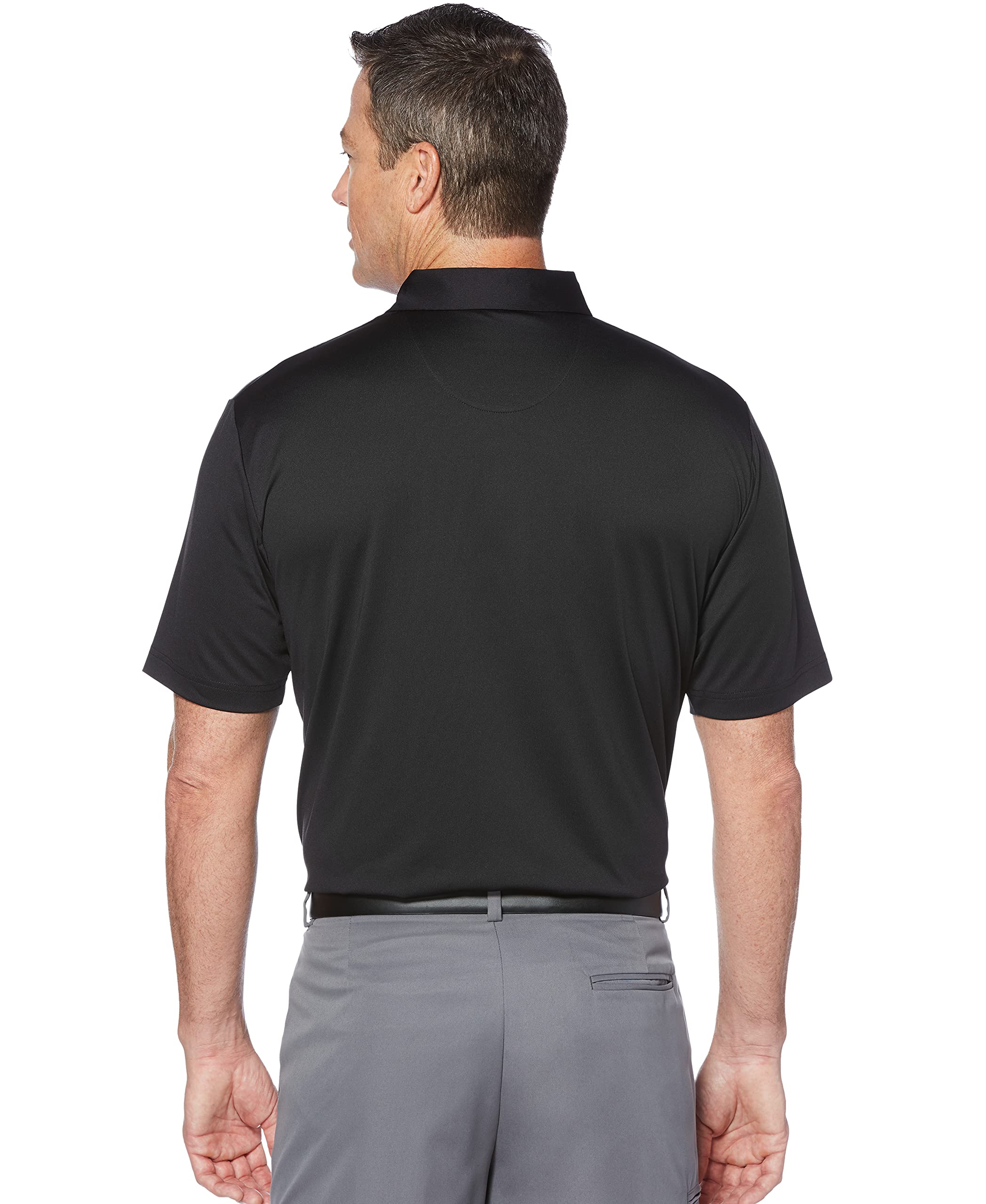 Callaway Men's Chest Print Polo Shirt, Black, XXX Large
