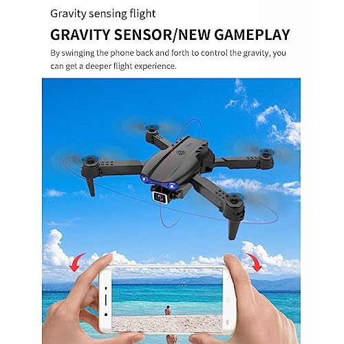 Mini Drone with 1080P Dual HD Camera,Dual Battery Foldable Remote Control Small Drones,One Key Start,Headless Mode,Altitude Hold,360 Flip,Drone for Adults,Toys Gifts for Kids