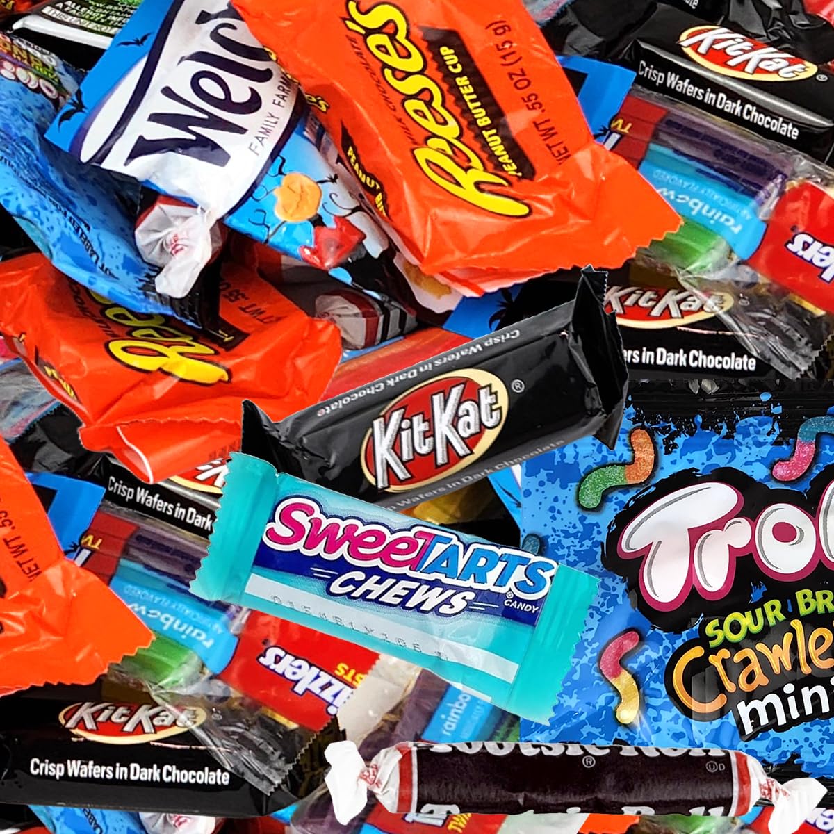 Candy Bulk Individaully Wrapped Assortment Mix - Fun Size Treats Chocolate Candy Variety Pack in a Box - Kit Kat, Dots, Welch’s, Sweets for Kids and Adults (2 LB)
