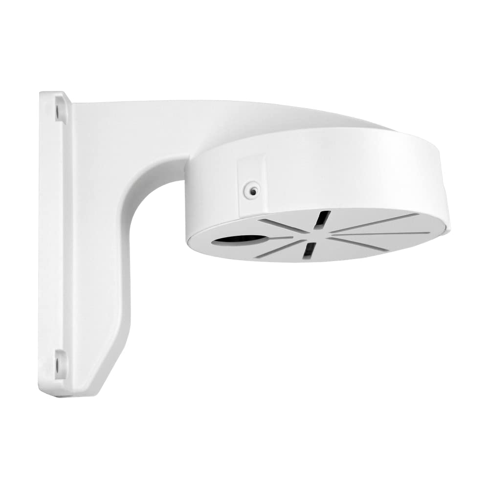 DS-1258A WM110 Universal Surveillance Camera Wall Mount Bracket, ABS, Indoor, L-Shaped Housing for Select CCTV Security IP Dome Camera Mounting, White, (1 Pack)
