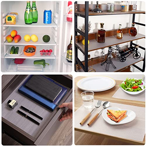 PABUSIOR Shelf Liner for Wire Shelves - (Precise Size 23.5 x 197 Inch, Clear) Transparent Thick Pantry Shelf Liners for Kitchens Cabinet, Under Sink, Waterproof Easy to Cut Drawer Liner for Shelving