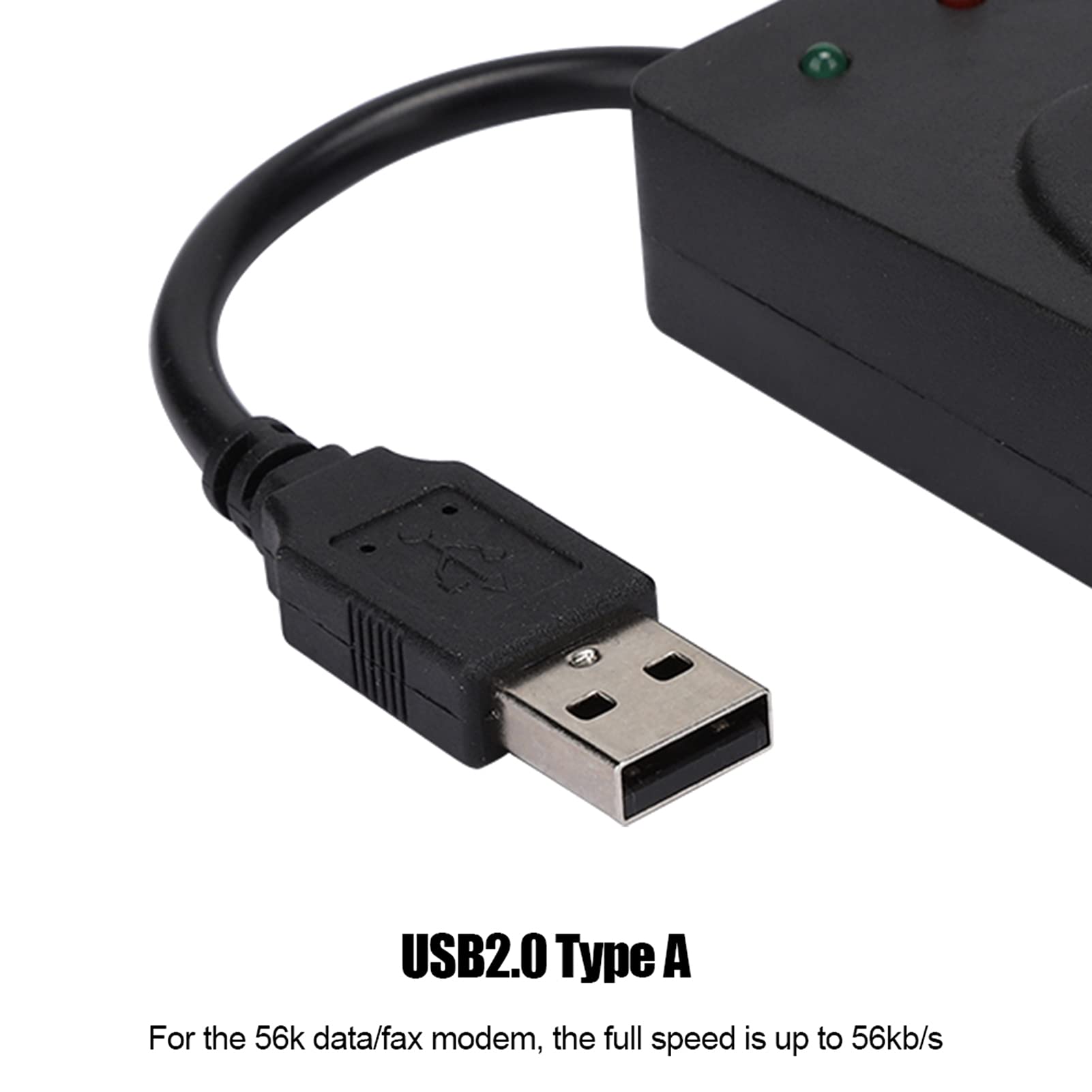Fax Modem, Convenient External USB 2.0 56K Modem with Compatible at and Extended at Command Sets for Win 7/Win 8/Win 10/Win XP