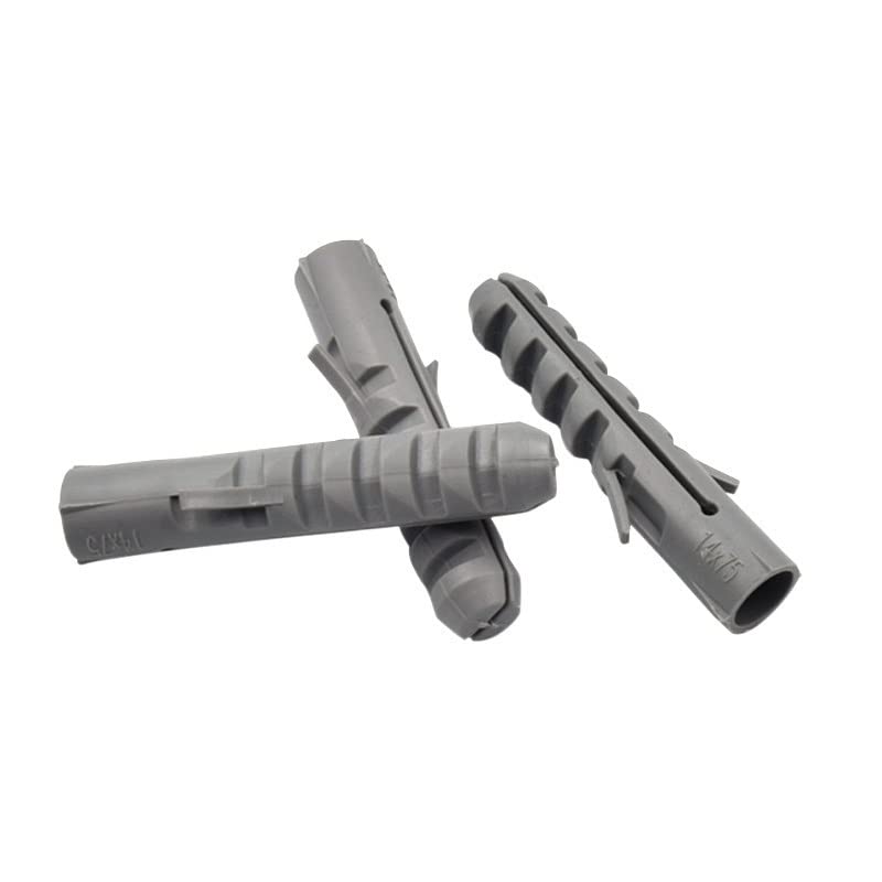 Expansion Bolts 50PCS 5-8mm Screws M5-M8 Rubber Expansion Pipe Flat Round Head Self-Tapping Screw Nylon Tube Wall Wood Hardware Tool Wall Anchors and Screws for Drywall