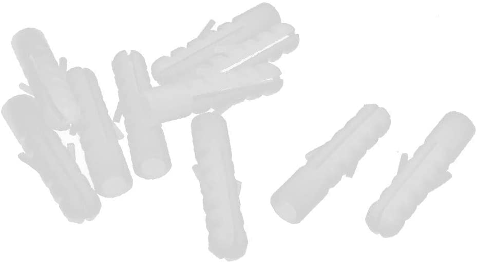 Expansion Bolts,Screw,Stainless steel expansion bolts,10pcs White Plastic 8mm 5/16" Diameter Wall Expansion Bolt Inset(10 piezas de plástico Blanc-O 8 mm 5/16' 'diámetro de expansión de pared perno in