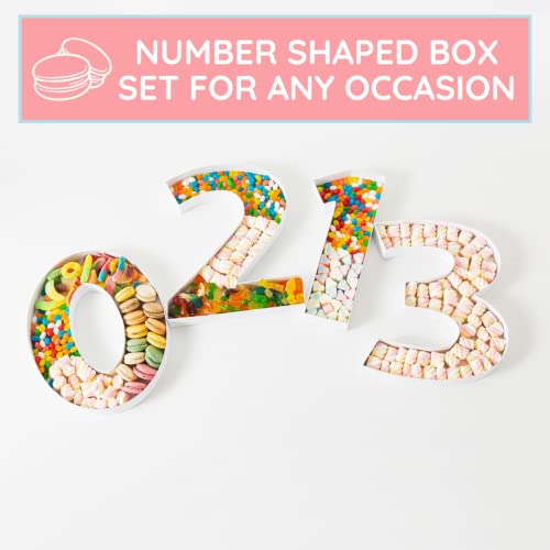 Soul & Lane Cardboard Numbers for Birthday Parties and Anniversaries, Fillable Candy Gift Box - Number 1