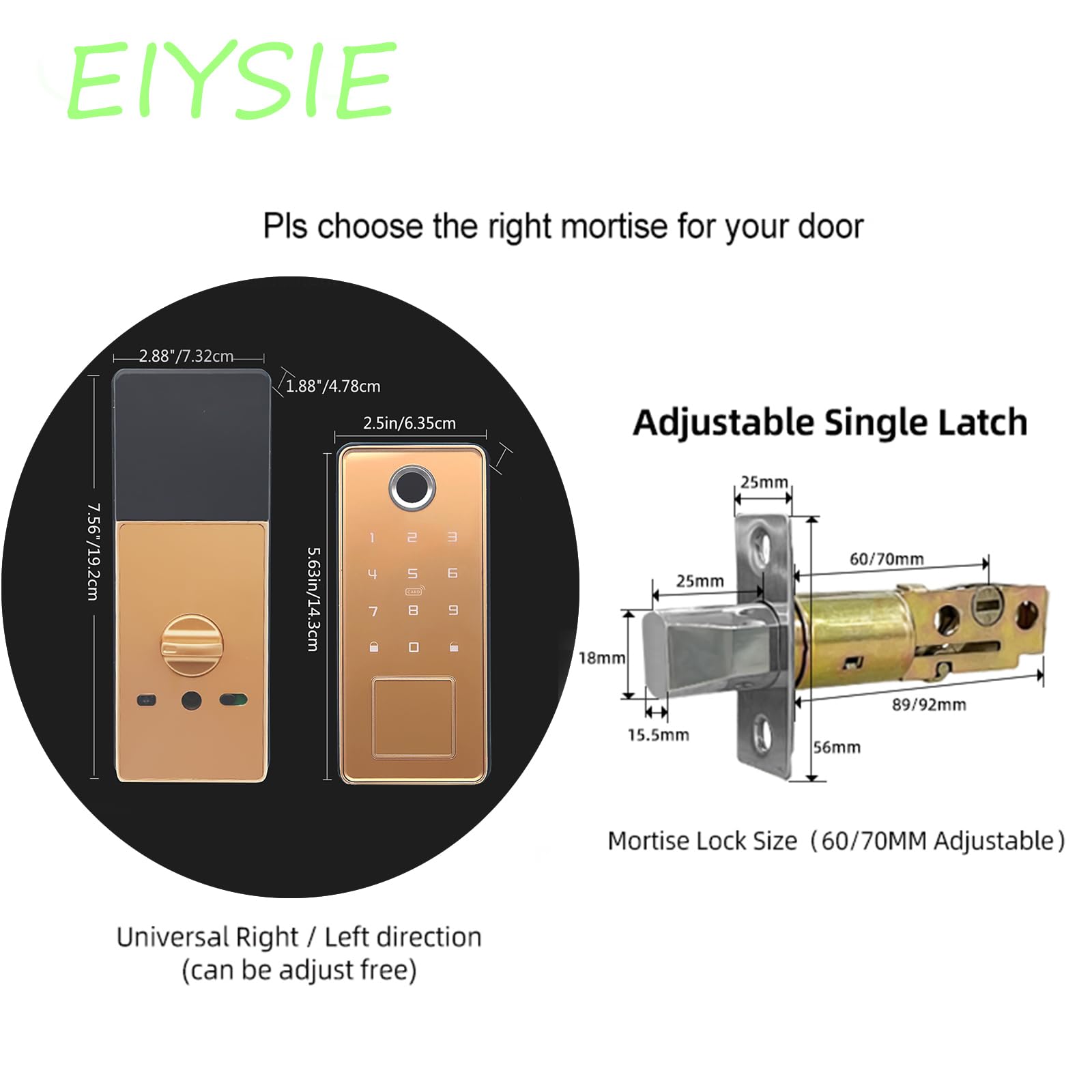 Cerraduras Inteligentes para Puertas, Con Aplicación | Teclado con Pantalla Táctil/Bloqueo Automático/Fácil Instalación, Compatible con Amazon Alexa/Google Assistan, Cerradura Digital de Casa Oro,