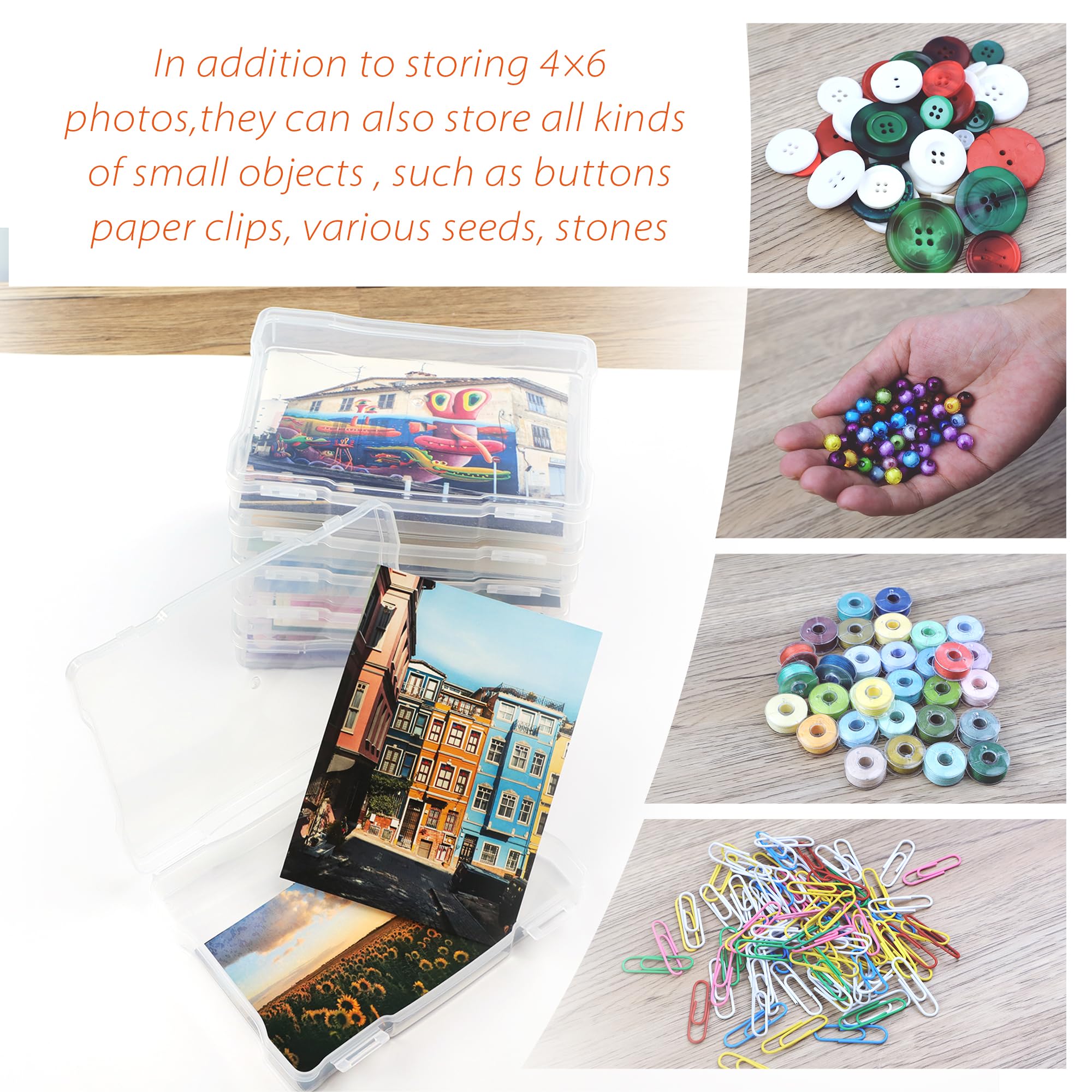 Joelver Maker 5x7inch Photo storage box with 6 Inner photo cases,Perfect For Photo,Picture,Scrapbooking,Greeting Cards