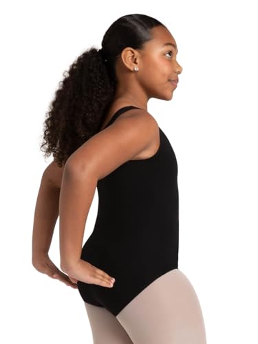 Capezio girls Classic High-neck Tank athletic leotards, Black, L