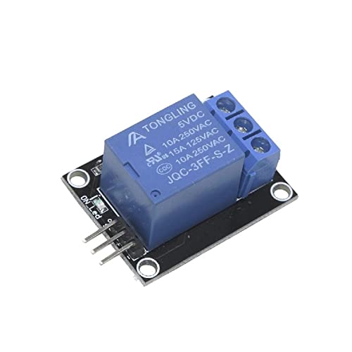 EXONGY 5PCS KY-019 DC5V 1-Channel Relay Module for Arduino Raspberry Pi PIC AVR DSP ARM + 3PCS 20CM 10Pin Dupont Line for Arduino Relay (Size : Relay Plus Wire)
