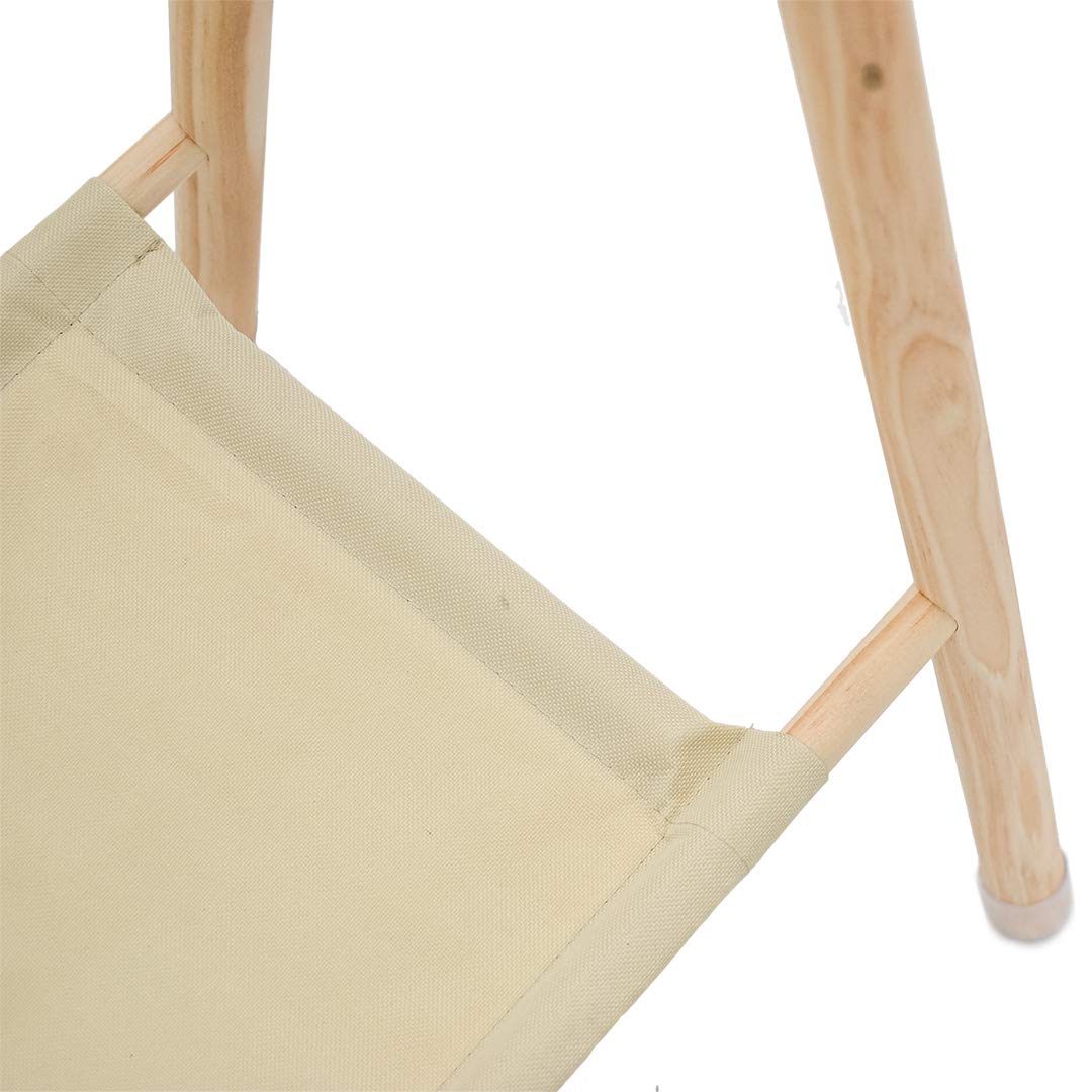 Morimoe Garment Rack for Pets/Dolls/Baby, Hanger Rack, Dress up Storage, Clothes Organizer, Wooden (Beige, Medium)