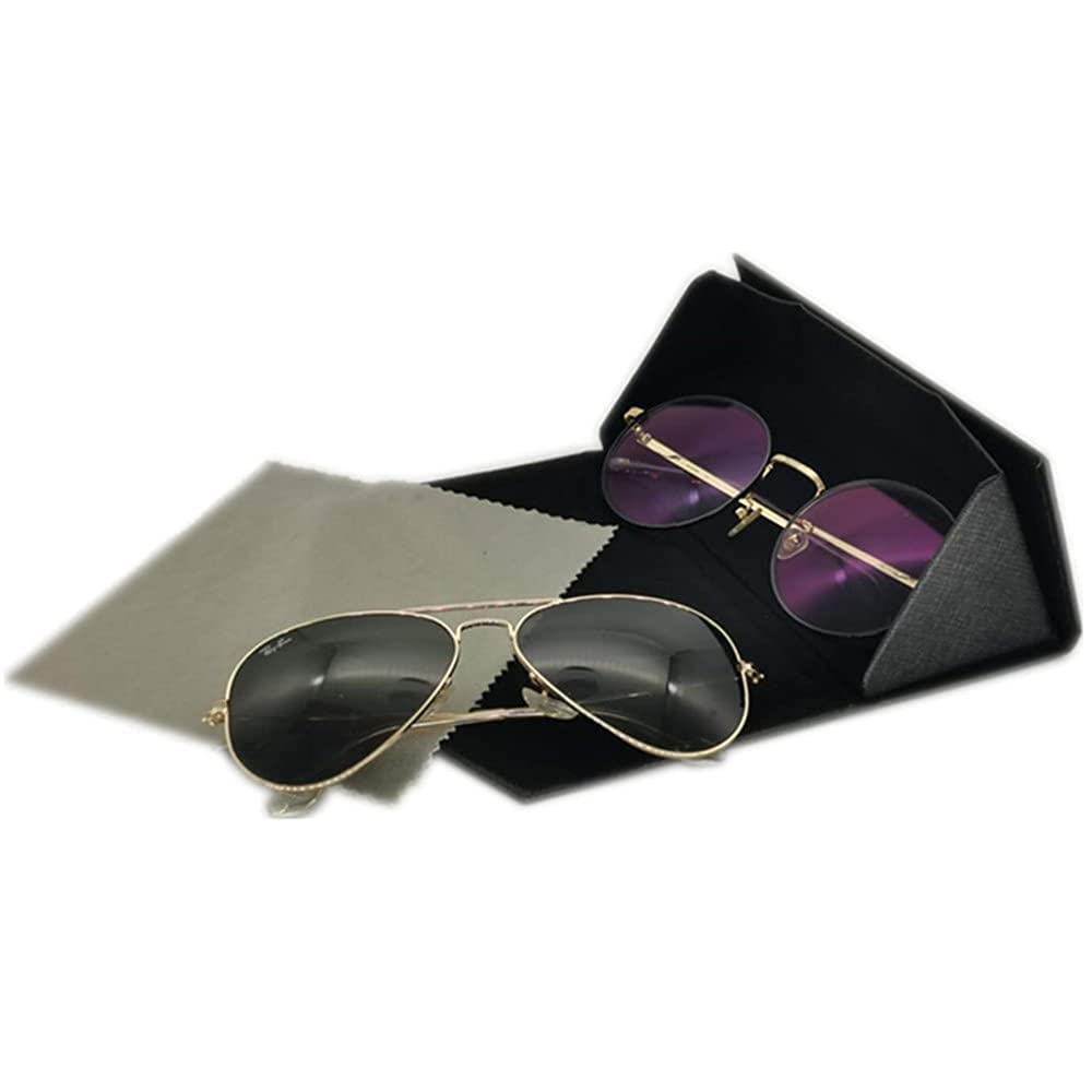 DeYoungArbeit 2-pack Collapsible Travel Glasses Case Foldable Flat for Eyewear Storage
