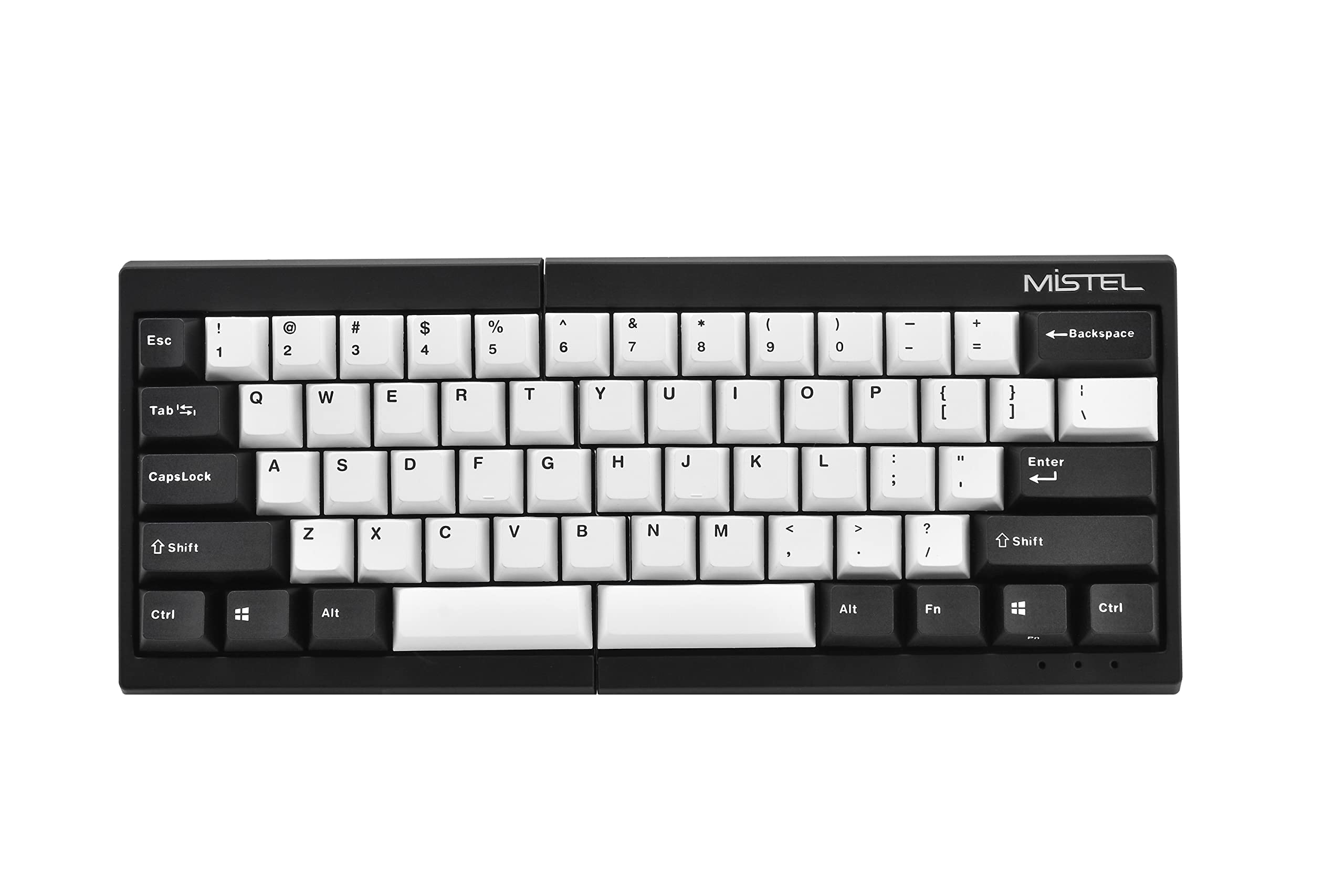 Mistel MD600RGB v3 60% Split Mechanical Keyboard, Two Tone PBT Double Shot Keycaps, Programmable Macro Support, USB to Type-C, Windows and Mac OS, Cherry MX Brown Switch