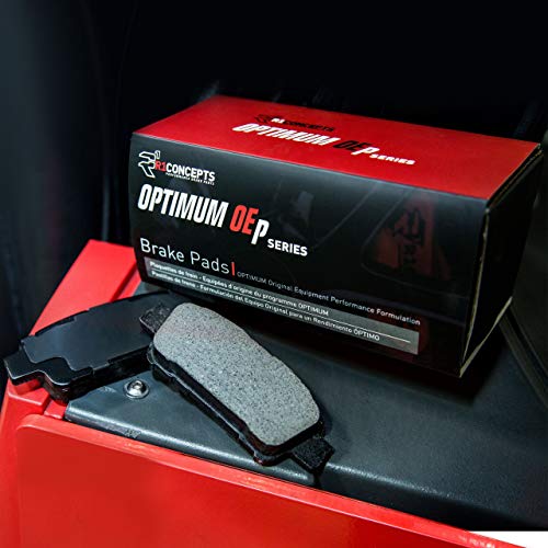 R1 Concepts Front Brakes and Rotors Kit |Front Brake Pads| Brake Rotors and Pads| Optimum OEp Brake Pads and Rotors| Hardware Kit|fits 2007-2015 Mazda CX-9