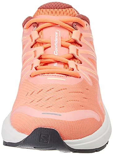 Salomon Sonic 4 Confidence Running Shoes for Women, Persimon/White/Ebony, 9