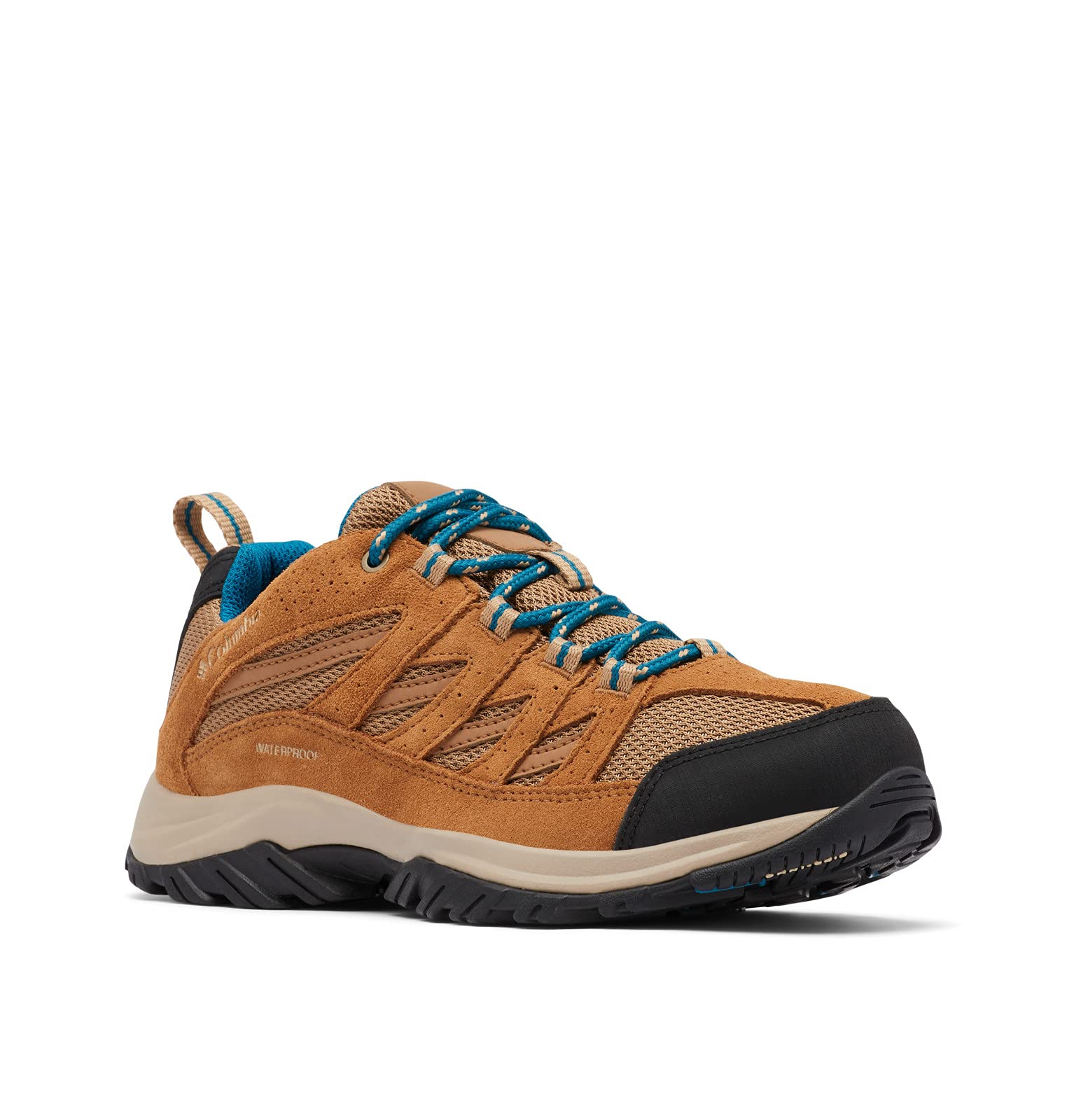 Columbia Women's Crestwood Waterproof Hiking Boot, Breathable, High-Traction Grip, Sahara/Siberia, 10