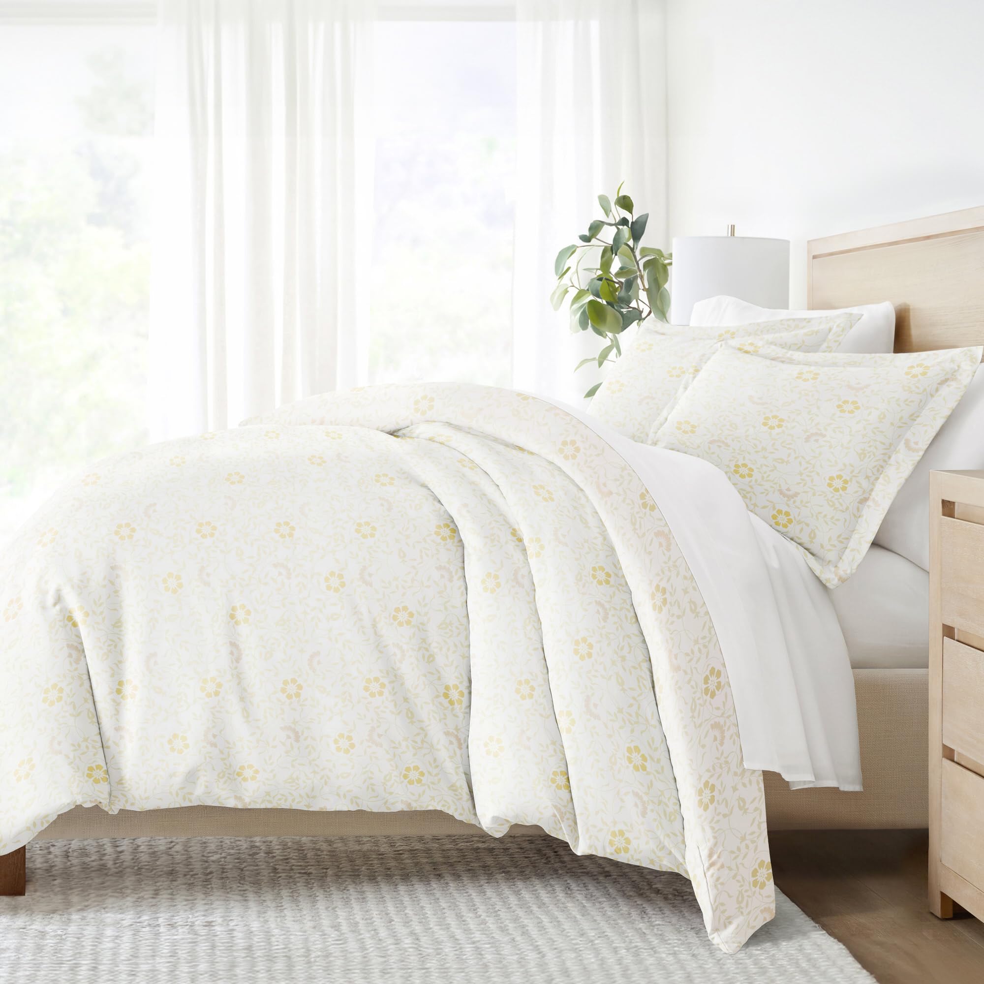LINEN MARKET White Duvet Cover King Size - Experience Hotel-Like Comfort with Unparalleled Softness, Exquisite Prints & Solid Colors for a Dreamy Bedroom – King Duvet Cover Set with 2 Pillow Shams