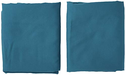 Pairs to Go Cadenza Modern Decorative Rod Pocket Window Curtains for Living Room (2 Panels), 40 x 63 in, Teal