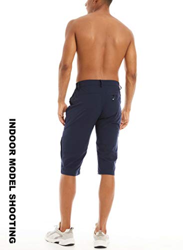 Capri Pants for Men with Pockets Capri Pants Work Shorts for Men Casual Shorts Athletic Summer Fishing Shorts Cargo Long Shorts