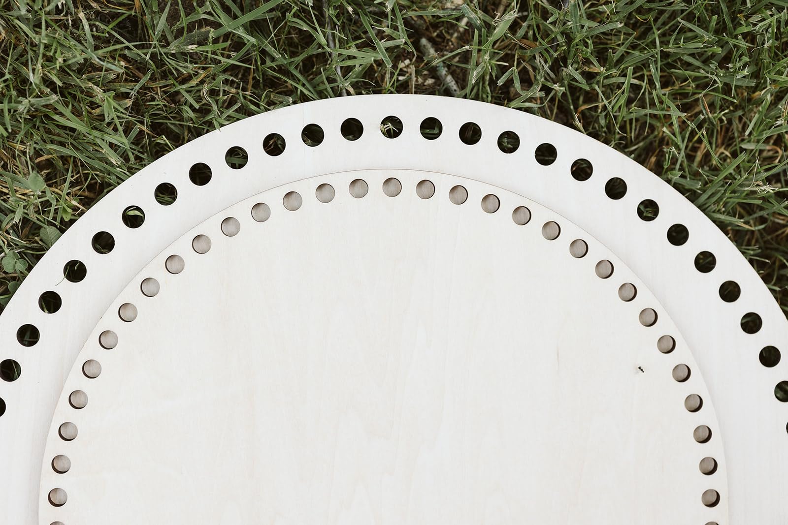 Generic Large Wood Basket Base Bottom for Crochet 50x30cm, Basswood