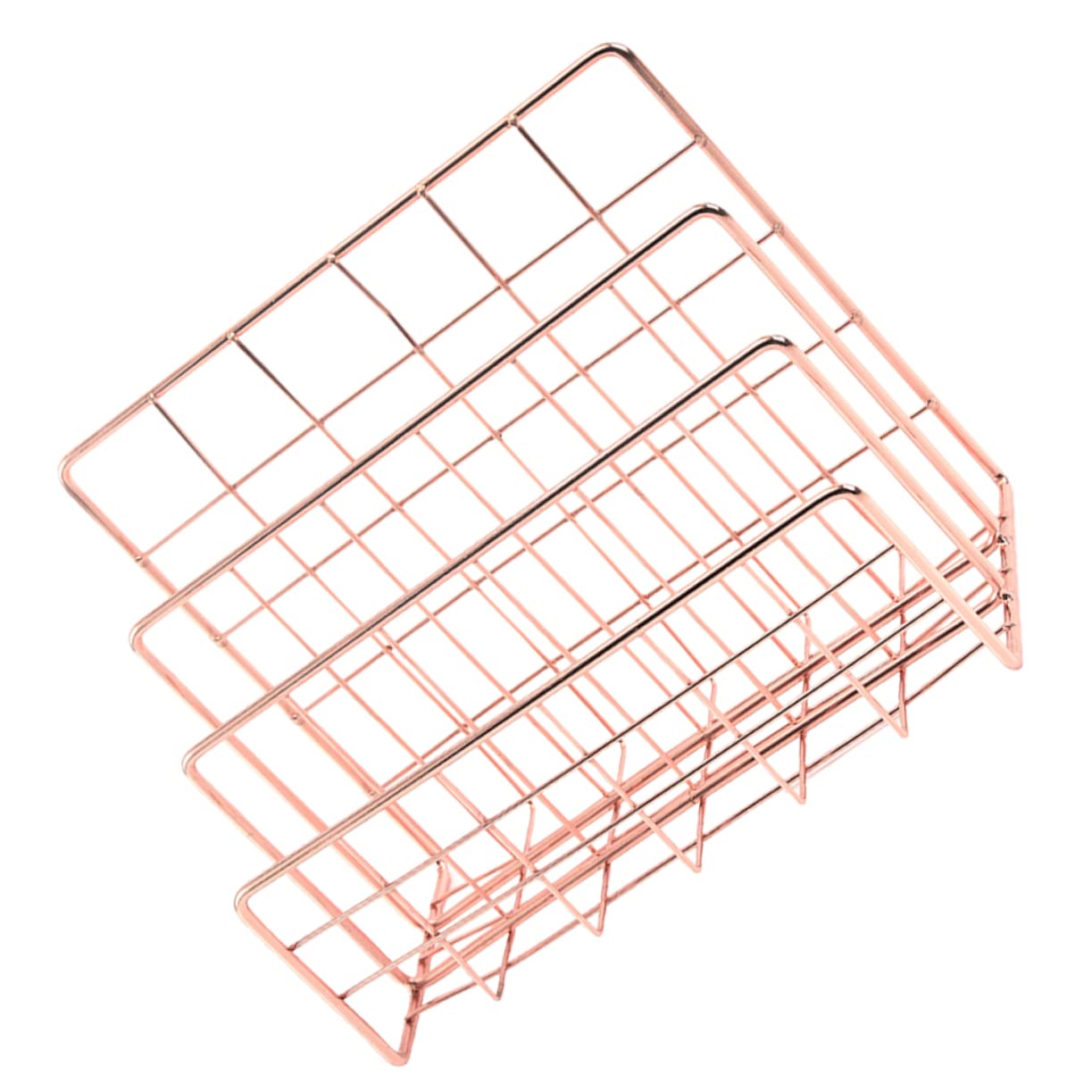 Ciieeo 1pc Letter Rack File Rack Desktop Iron Storage Rack Office File Document Folder File Manager Letter Holder Rack Bookshelf for Office Metal File Organizer Vinyl Records Paper