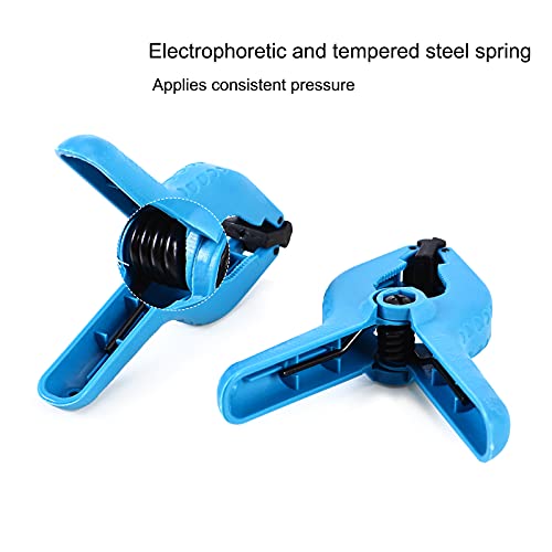 FASTORS 4.5 Inch Spring Clamps for Woodworking,12-PACK Backdrop Clips,Clamps for Pool Cover, Crafts,Photography Studio and Muslin Backdrop, Clamps Heavy Duty(BLUE)