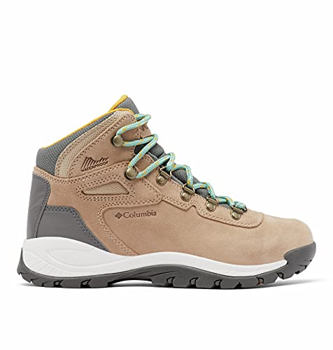 Columbia Women’s Newton Ridge Plus Waterproof Amped Hiking Boot, Waterproof Leather, Oxford Tan/Dusty Green, 6.5