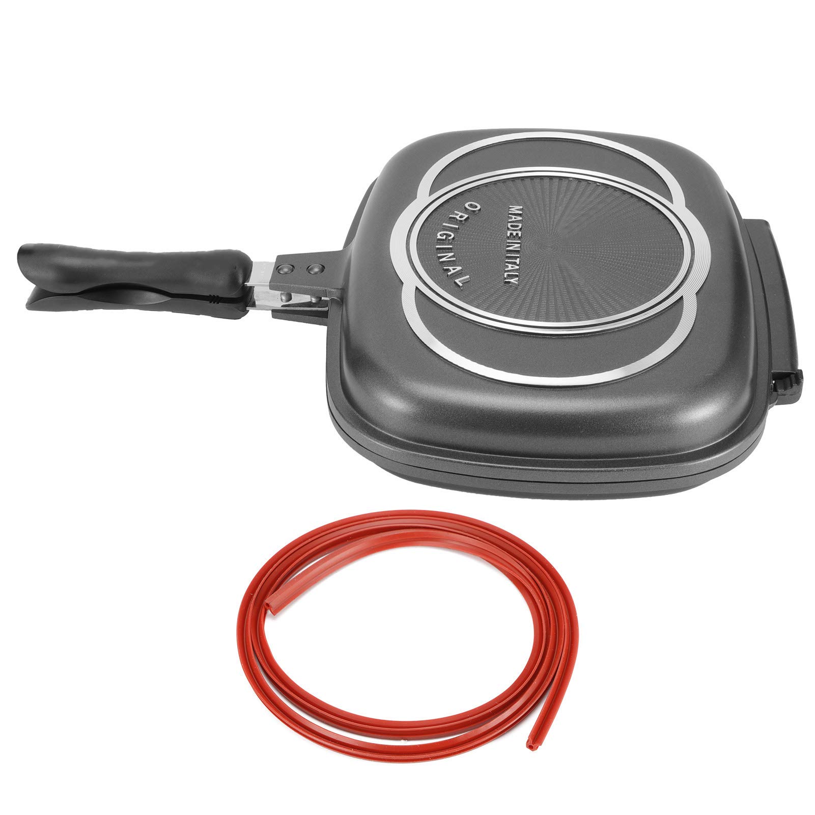 Grill Pan Frying Double Side Portable AntiBurn Handle Kitchen Supplies Grill Pot 32cm 12.6in Excessive Best Aluminum Frying Pan Suitable for C