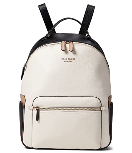 Kate Spade New York Hudson Color-Blocked Pebbled Leather Large Backpack Parchment Multi One Size