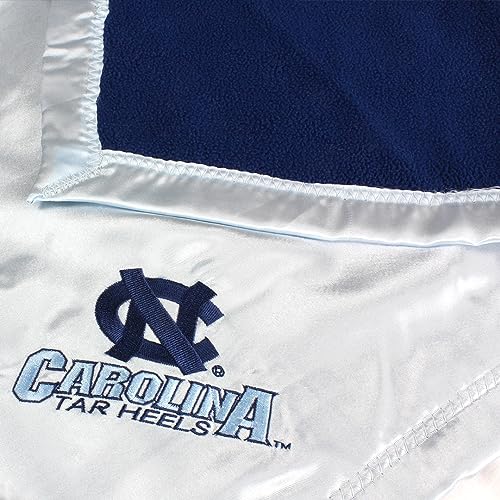 Comfy Feet Everything Comfy North Carolina Tarheels Silky and Super Soft Plush Baby Blanket, 28" x 28"
