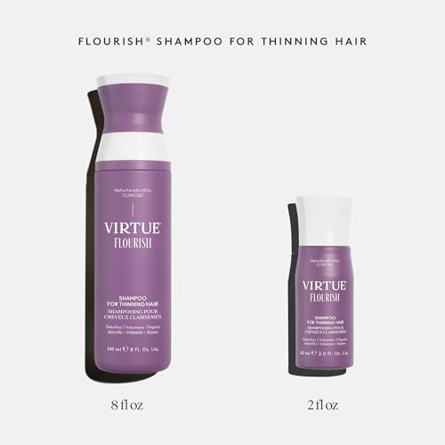 Virtue Flourish Sulfate Free Shampoo for Thinning Hair, Volumizing Hair Growth Product, Detoxifies and Repairs, Color Safe
