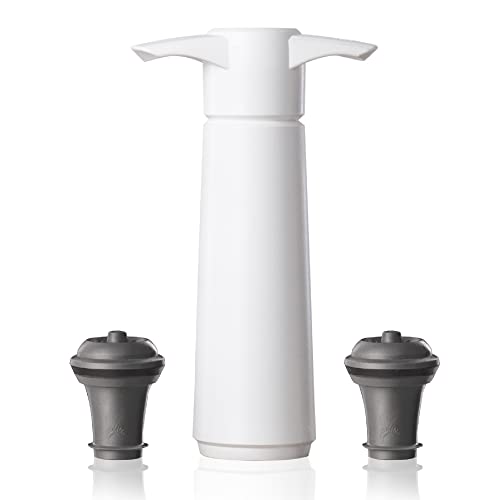 The Original Vacu Vin Wine Saver with 2 Vacuum Stoppers â White