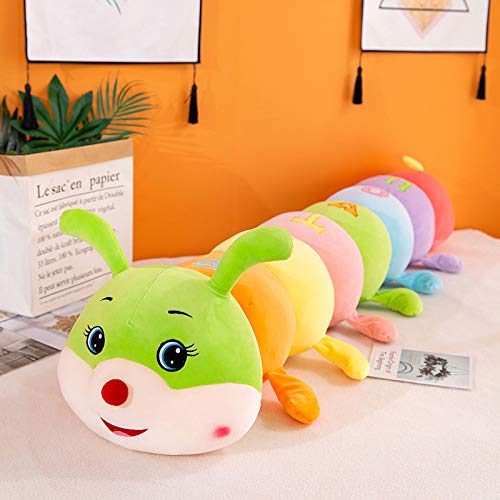 Multicolor Caterpillar Stuffed Animal Big Hugging Pillow Cute Plush Soft Pillow Doll,Giant Plush Toy,Gifts for Girl Boy Babies Birthday (27.5inch/70cm)