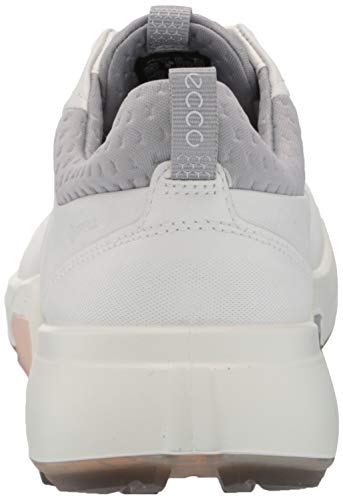 ECCO Women's Biom Hybrid 4 Gore-TEX Waterproof Golf Shoe, White/Silver Grey, 6-6.5