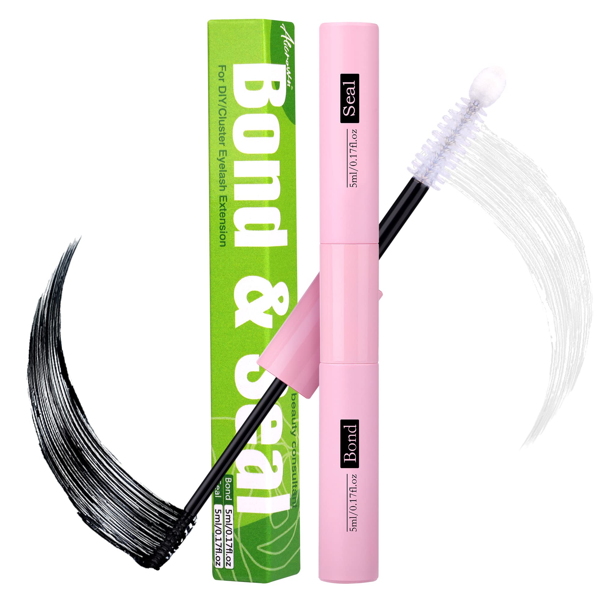 Eyelashes Glue,Lashes Bond and Seal,Individual Lashes Adhesive for Cluster DIY False Eyelash Extension,Strong Hold Waterproof Long Lasting Eyelashes Glue for Sensitive Eyes (5ML)