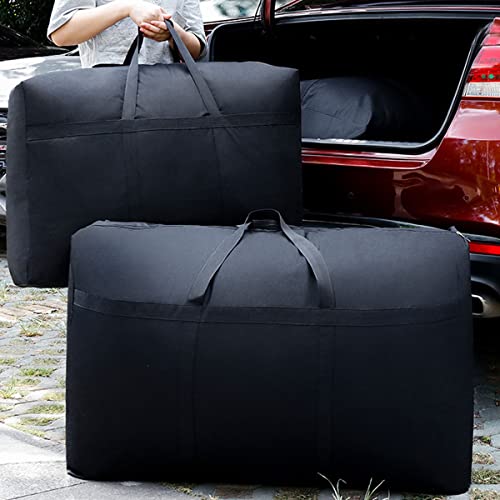 IWEIK Multipurpose Extra Large Heavy Duty Storage Bags Duffle Bags for Space Saving Moving Storage (230L, Black)