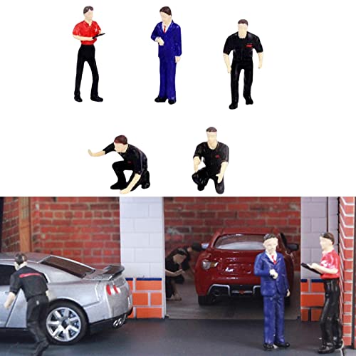 Esquirla 10x 1/64 Repairman People Figure Model Miniature Street Scene Building Desktop Ornament