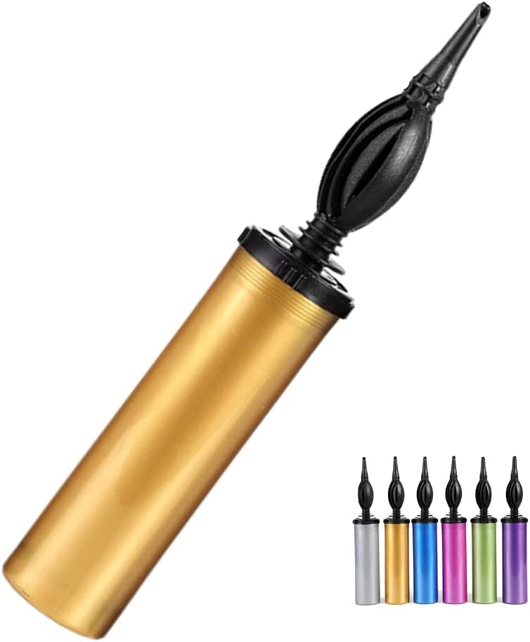 KONGCHAN Balloon Pump Hand Held,Sturdy Balloon Hand Manual Inflator Hand Pump suitable for balloon arch kit, helium balloons, foil & confetti Balloons Yoga Ball(Random Color)