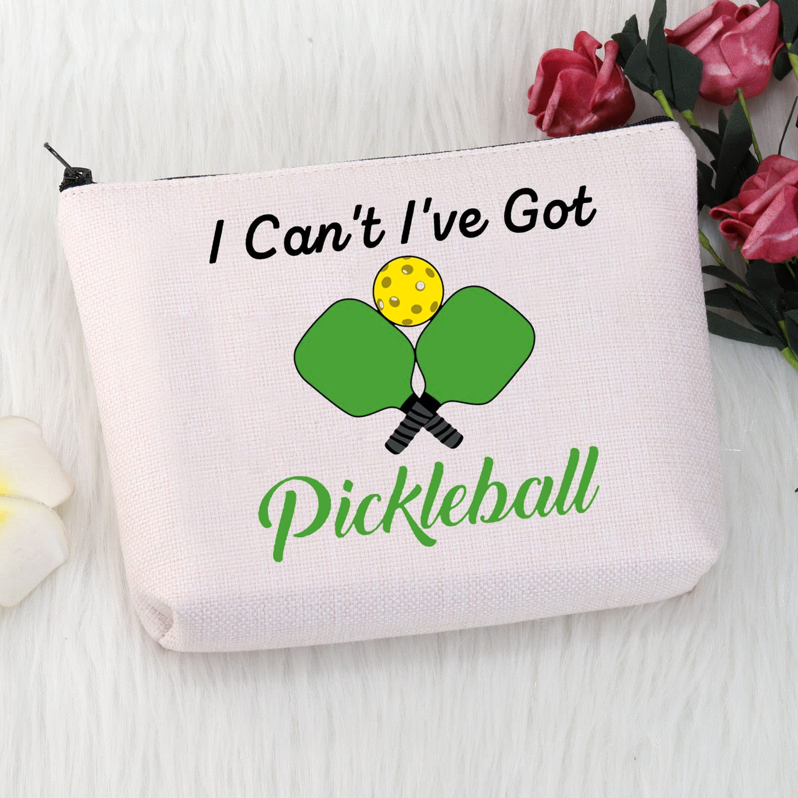 MNIGIU Pickleball Lover Gift Pickleball Player Makeup Bag I Can't I've Got Pickleball Zipper Pouch (Pickleball bag)