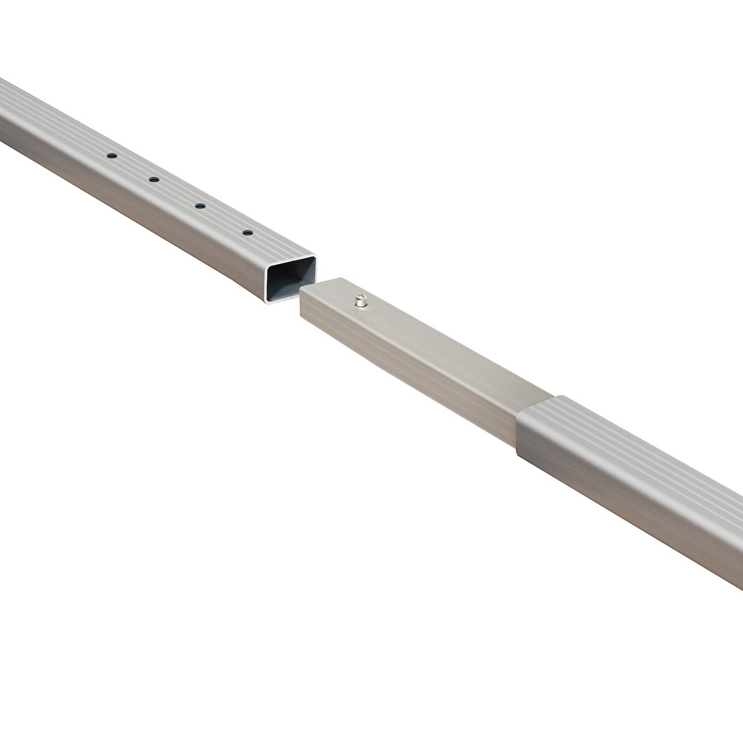 CargoLoc 2-Piece 52" Aluminum Roof Top Cross Bar Set – Fits Maximum 46” Span Across Existing Raised Side Rails with Gap – Features Keyed Locking Mechanism, Silver