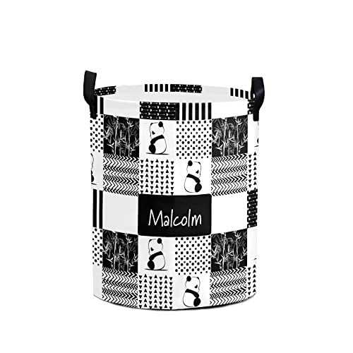Patchwork Bear Tree Personalized Laundry Hamper with Handles Waterproof,Custom Collapsible Laundry Bin,Clothes Toys Storage Baskets for Bedroom,Bathroom Decorative Large Capacity 50L