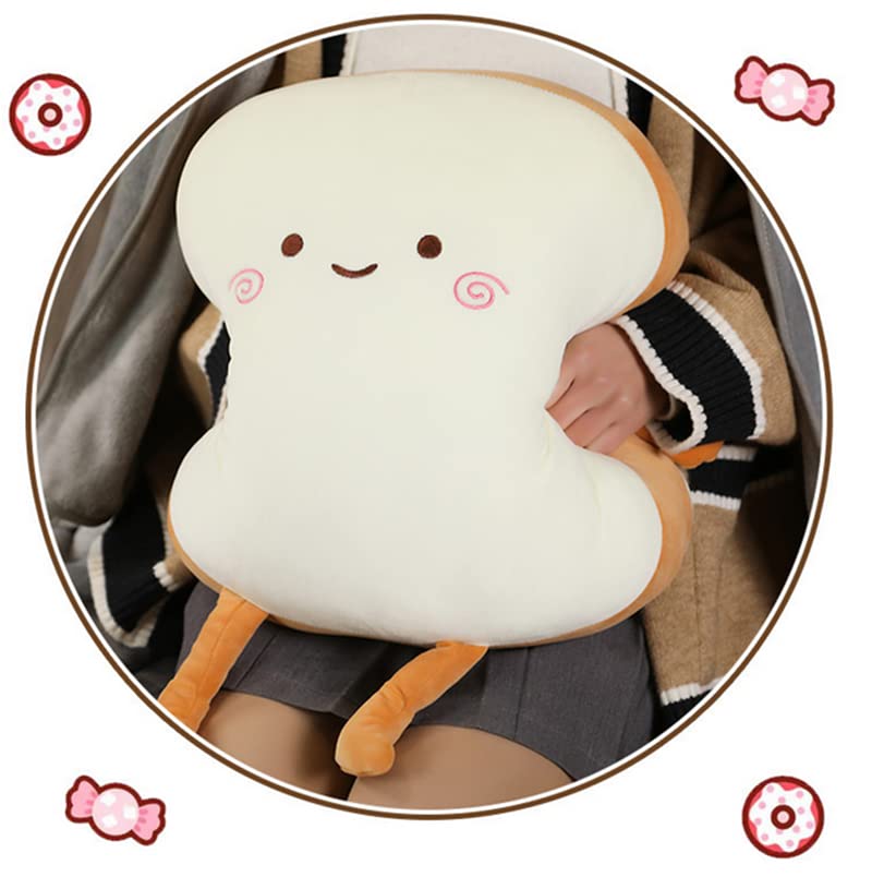 Toast Bread Pillow Dual-use Three-in-one Pillow Blanket Toast Sofa Cushion Home Decoration (Smile)