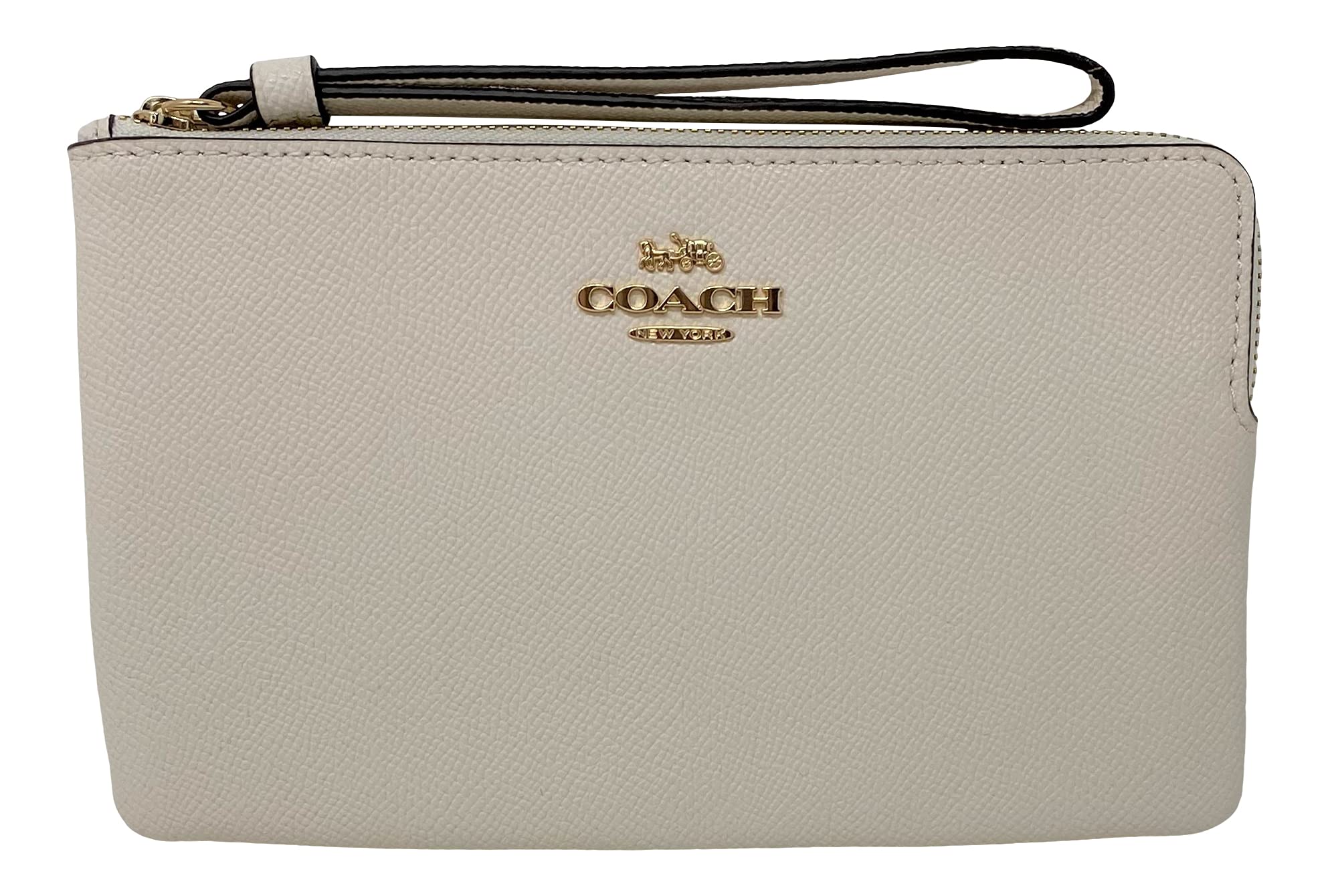 Coach Crossgrain Leather Large Wristlet Style No. 3888 Chalk