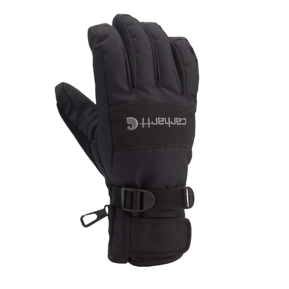 Carhartt mens W.b. Waterproof Windproof Insulated Work cold weather gloves, Black, Small US