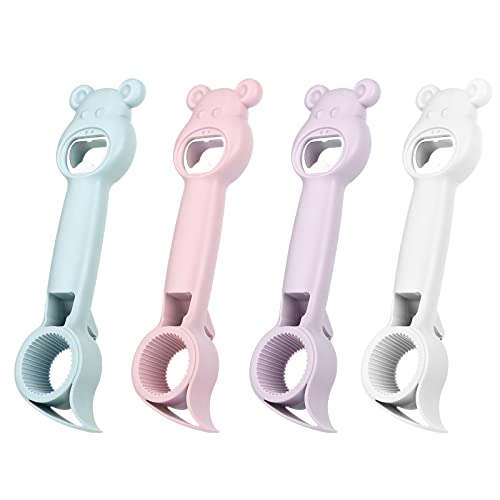 FICUS 4 IN 1 Multi Function Can Opener Bottle,Jar Opener beer opener,Multi Kitchen Tool For Jelly Jars, Wine, Beer and other, Handheld Can Beer Opener for Children, Elderly and Arthritis Sufferers