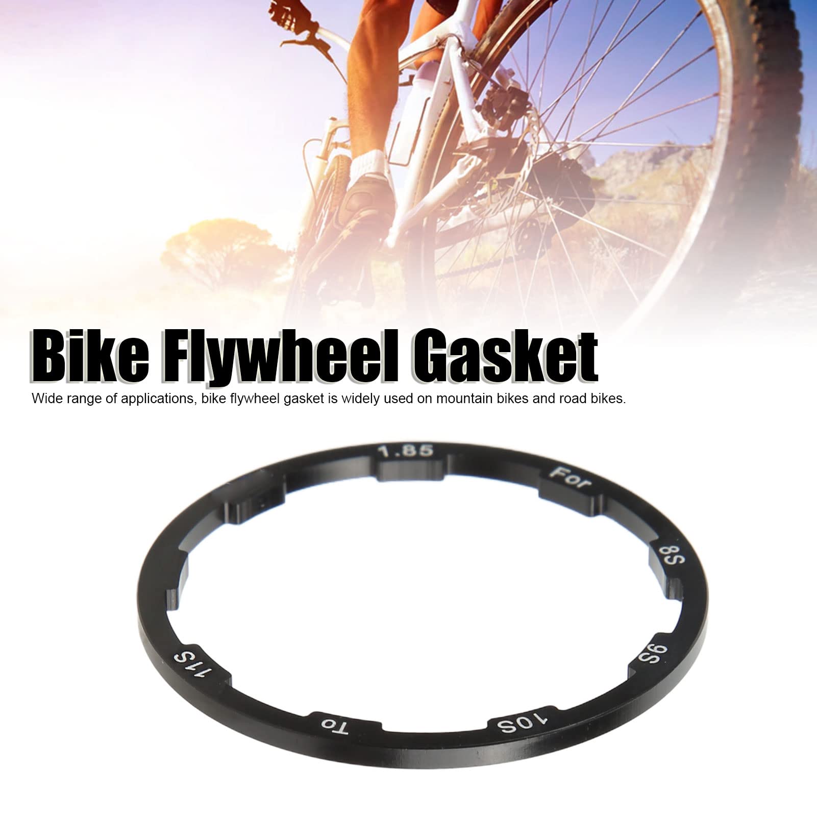 Demeras Bike Flywheel Gasket, 1.85mm Bottom Bracket Axle Washer for Road Bike