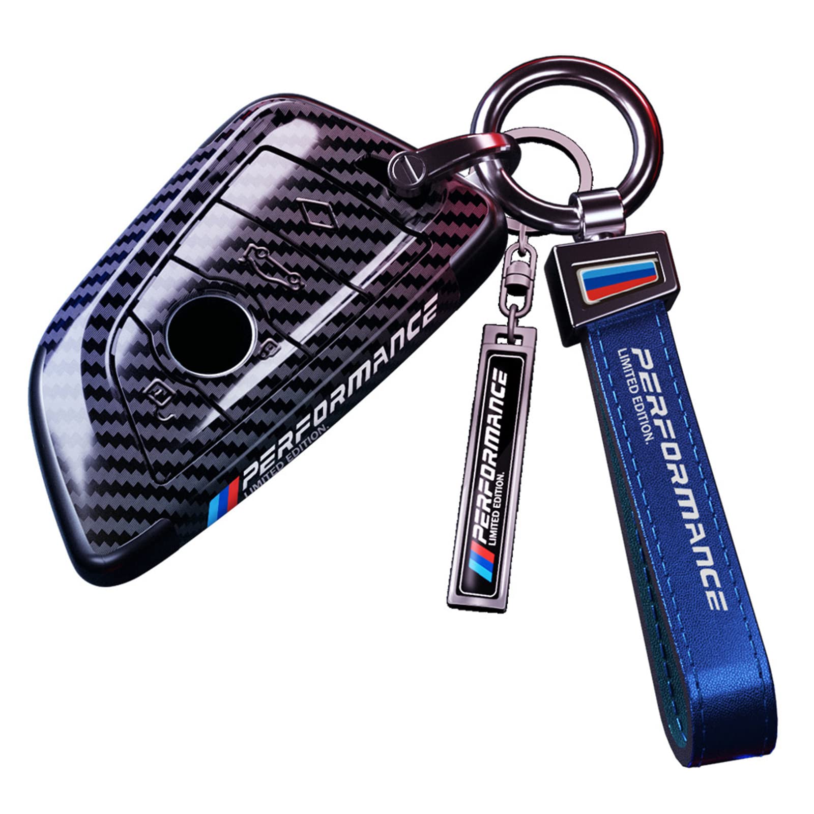 Car Key Case Cover Key Bag with Keychain,ABS Key Cover Compatible for 530 F48 2 5 6 7 GT Series Accessories Car-Styling (Matte Grey)